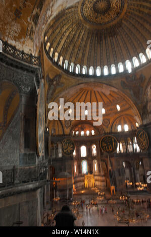 View inside Hagia Sophia originally built in the 6th Century by ...