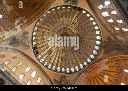 View inside Hagia Sophia originally built in the 6th Century by ...