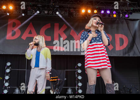 Cole Randall and Shpresa Lleshaj of Flora Cash during the BottleRock ...