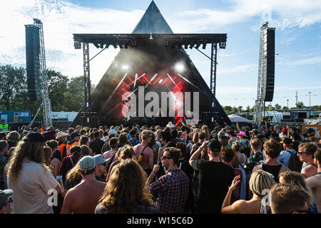 Roskilde, Denmark. June 30th, 2019. The Danish doom metal band Konvent ...