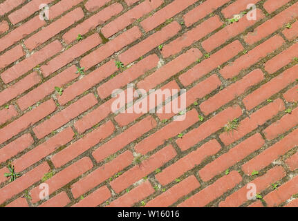 Red brick paving stones on a sidewalk Stock Photo - Alamy