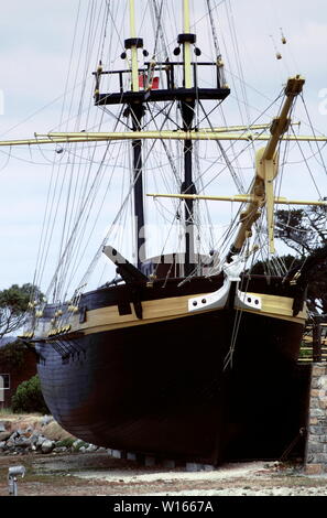 Replica of the Brig Amity sailing ship from the time of colonialization ...