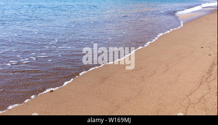 Beach of Chrousos, near Mesotopos village, in Lesvos island, Aegean sea ...