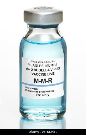 Small drug vial with MMR vaccine Stock Photo - Alamy