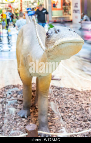 Lodz, Poland, May, 2019: Diplodocus dino in shopping and entertainment ...