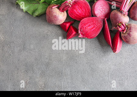 Fresh beet on grey background Stock Photo - Alamy