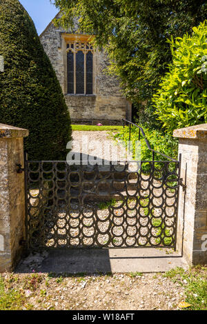 Gate made of horseshoes, St. Peter`s Church, Farmington ...