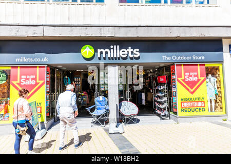 The Millets outdoor clothing shop store in Norwich,Norfolk,Uk Stock ...