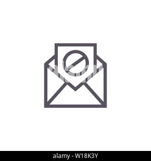 Email Marketing Rules & Regulations Icon with Unsubscribe Idea Stock ...
