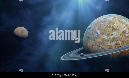 A 3D rendering of a beautiful milky way with mountains Stock Photo - Alamy