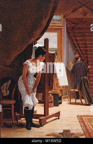 The Inopportune 1898 by Almeida Junior Stock Photo - Alamy