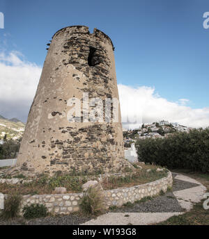 old Watchtower on the coastline of Torremuelle near the holiday resort ...