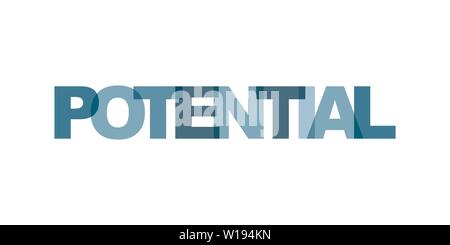 Potential card text. Modern lettering poster. Color word art slogan ...
