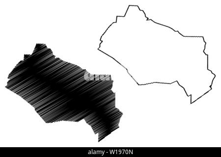 Kyzylorda City (Republic of Kazakhstan) map vector illustration ...