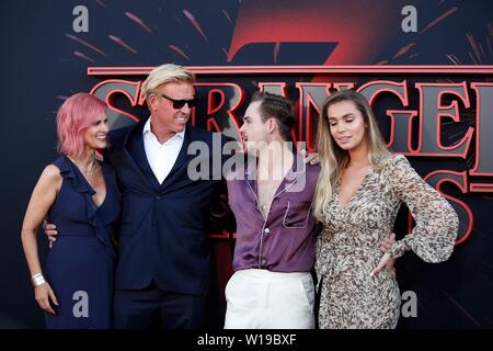 April Hutchonson, Jake Busey, Dacre Montgomery, Liv Pollock at arrivals ...