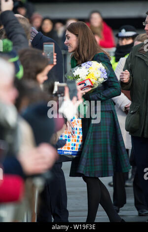 Dundee, UK. 29 January 2019. The Duke and Duchess of Cambridge ...