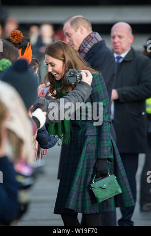 Dundee, UK. 29 January 2019. The Duke and Duchess of Cambridge ...