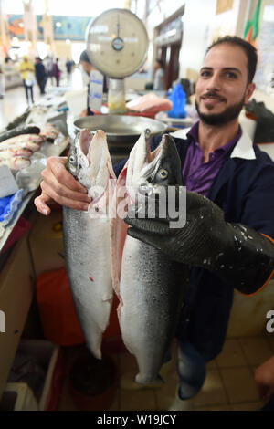 Kuwait City, Kuwait. 1st July, 2019. Crabs are seen at a fish market in ...