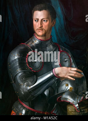 Agnolo Bronzino - Portrait of Cosimo I de' Medici as Orpheus Stock ...