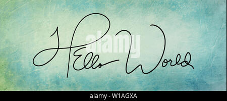 Cursive lettering of the word BABY, blue colored with bright and small ...