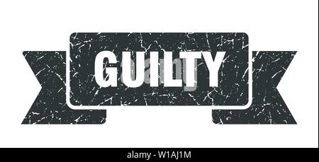 not guilty grunge ribbon. not guilty sign. not guilty banner Stock ...
