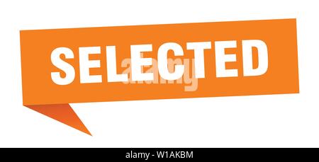 selected speech bubble. selected sign. selected banner Stock Vector ...