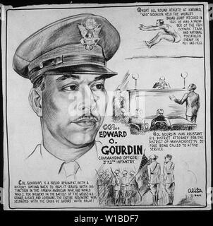 Colonel Edward O. Gourdin, commanding officer of the 372nd Infantry, a ...