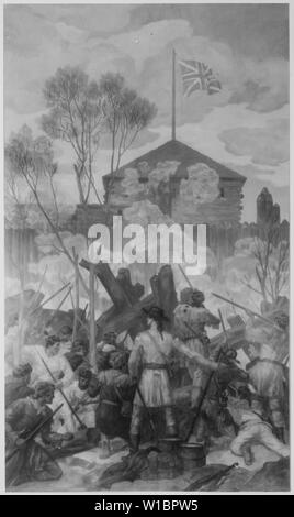 Clark's attack on Fort Sackville Stock Photo - Alamy