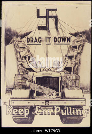 Drag it down. Keep `em pulling! Stock Photo - Alamy