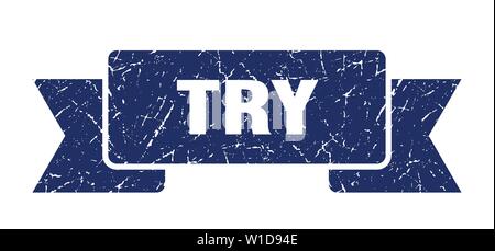 try grunge ribbon. try sign. try banner Stock Vector Image & Art - Alamy