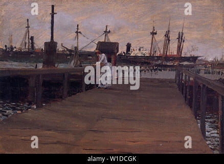 William Merritt Chase - Woman Dock 1886 Stock Photo - Alamy