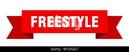 freestyle ribbon. freestyle isolated sign. freestyle banner Stock ...