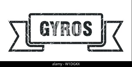 gyros grunge ribbon. gyros sign. gyros banner Stock Vector Image & Art ...