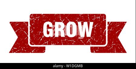 grow grunge ribbon. grow sign. grow banner Stock Vector Image & Art - Alamy