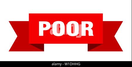 poor ribbon. poor isolated sign. poor banner Stock Vector Image & Art ...