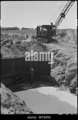 A flood control structure at the Granada Relocation Center in Amache ...