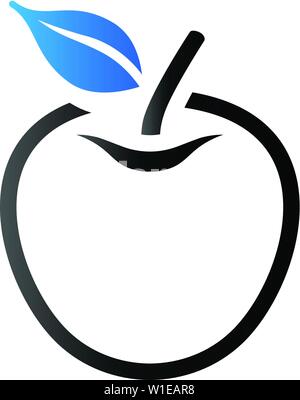 Apple icon in duo tone color. Food fruit healthy lifestyle Stock Vector ...