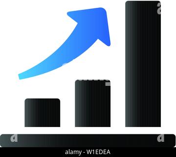 Statistics growing on computer blue lines Stock Vector Image & Art - Alamy