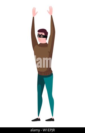 cartoon man surrendering Stock Vector Image & Art - Alamy