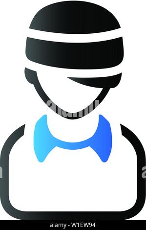 duo color avatar man head with hairstyle design vector illustration ...