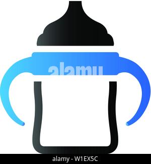 baby bottle milk with pacifier vector illustration design Stock Vector ...