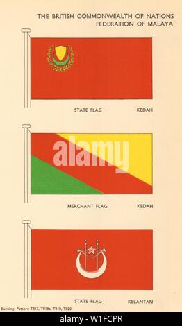 MALAYSIA FLAGS. Federation of Malaya. State Flag Penang 1964 old ...