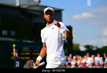 Jay Clarke during his match against Daniel Evans on day two of the 2025 ...