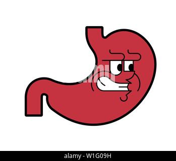 Stomach cartoon character design with mad face Stock Vector Image & Art ...