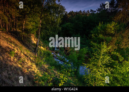 Mysterious River Grabia in spring day, Poland Stock Photo - Alamy