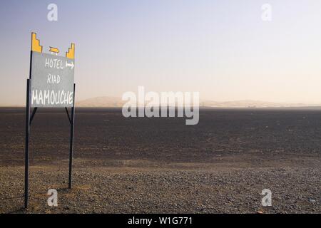 Road signs in the Sahara Desert are written with Arabic and Latin ...