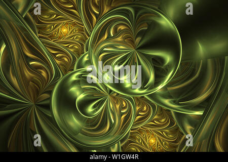 Glass balls with swirls. Crystal Bubbles in swirling lights. Abstract ...