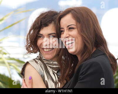 Lubna Azabal and Nisrin Erradi at the Adam film photo call at the 72nd ...