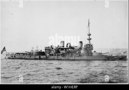 Oregon (BB3). Starboard side, 1898 Stock Photo - Alamy