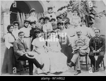 Puerto Rico. School-pupils and classes. Principal, teachers and a few ...